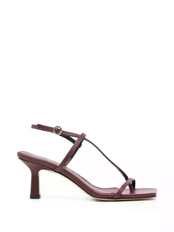 AeydĒ Strappy Square Toe Sandals - Red
