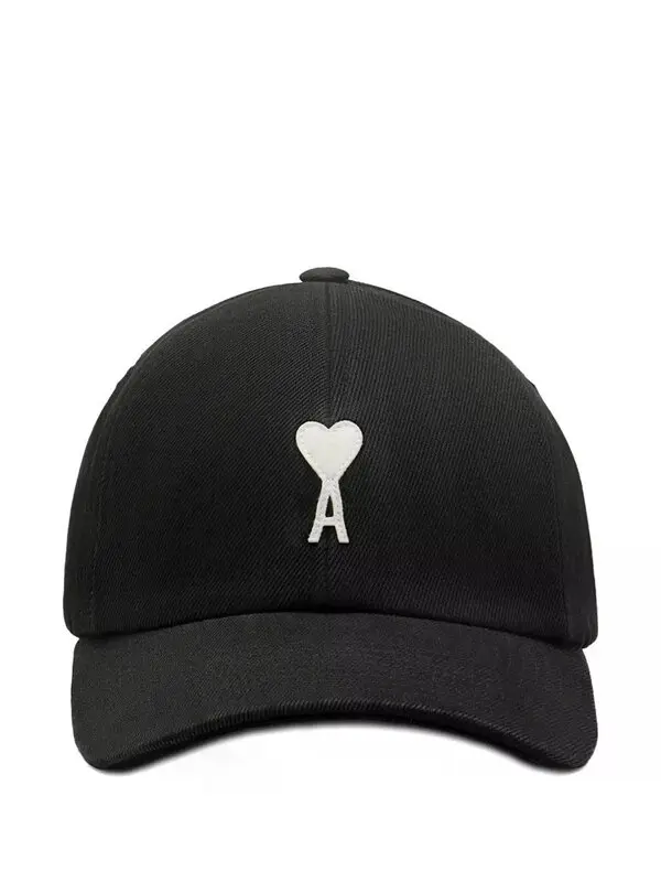 AMI Paris De Coeur Felt Patch Baseball Cap - Neutrals