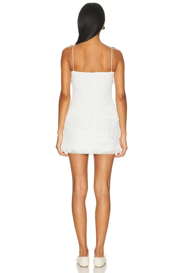 Magda Butrym Sleeveless Ruched Mini Dress - Cream