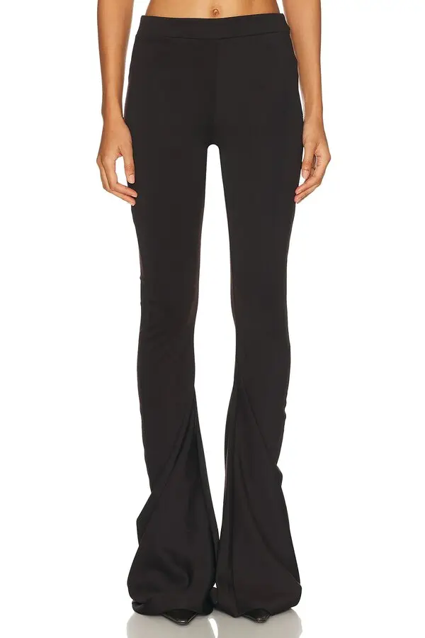 JADE CROPPER Twisted Stretch Trouser - Dark Brown