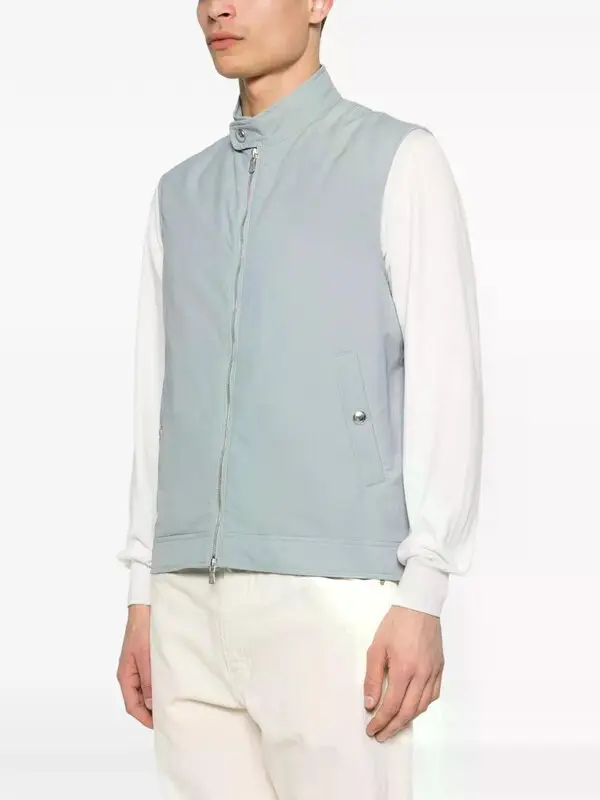 Eleventy Gilet With Zip Pockets - Blue