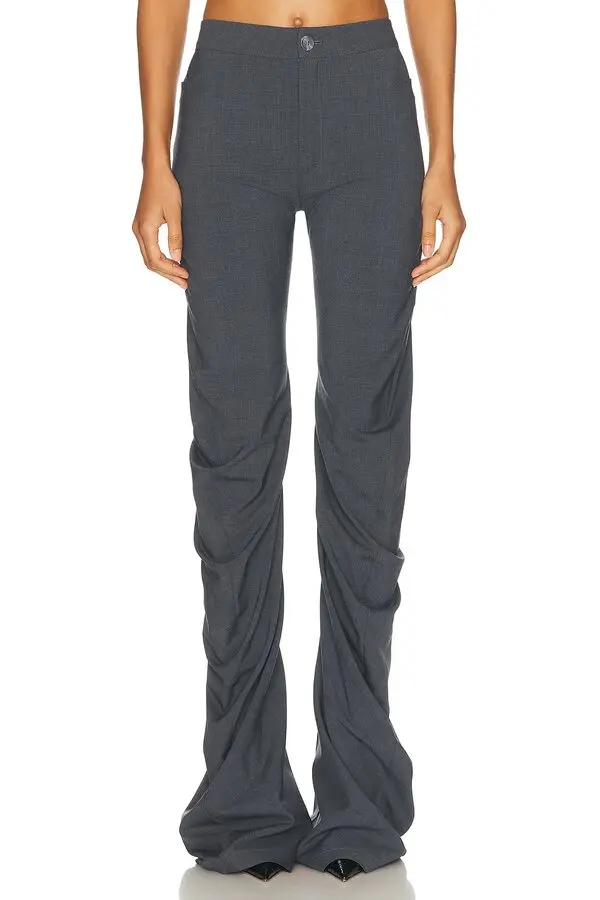 JADE CROPPER Twisted Trouser - Dark Grey