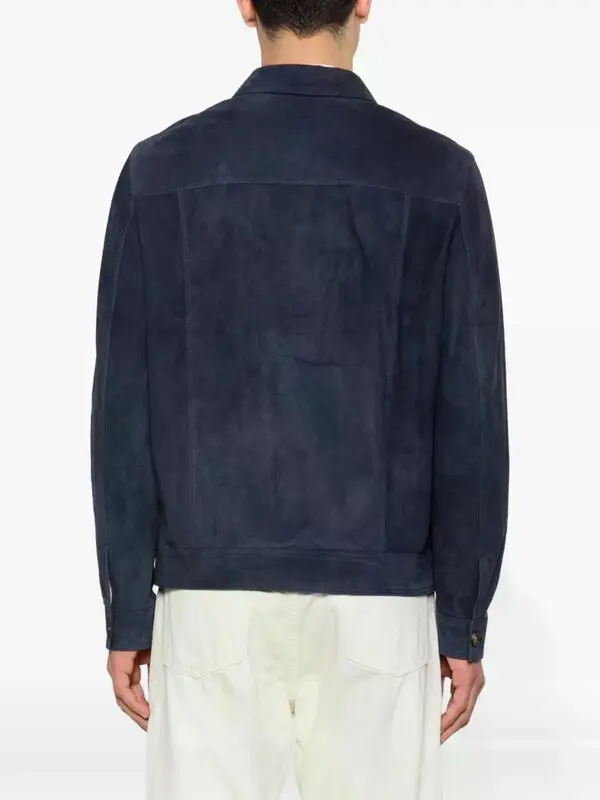 Eleventy Buttoned Suede Jacket