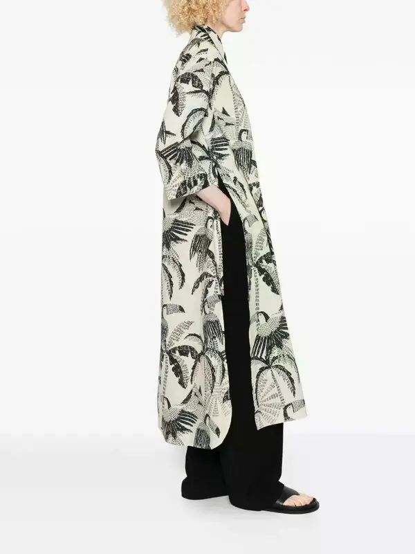 PSOPHIA Palm-tree Pattern Midi Dress