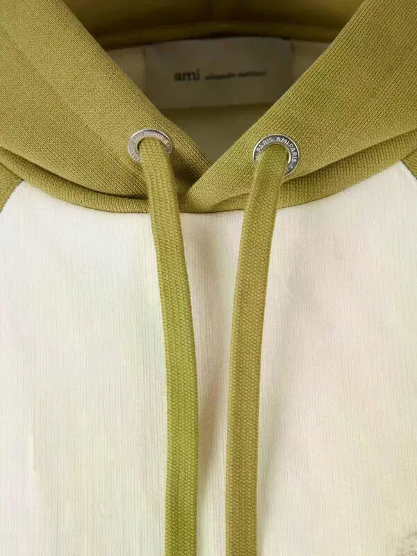 AMI Paris Colour-block Logo-appliqué Hoodie