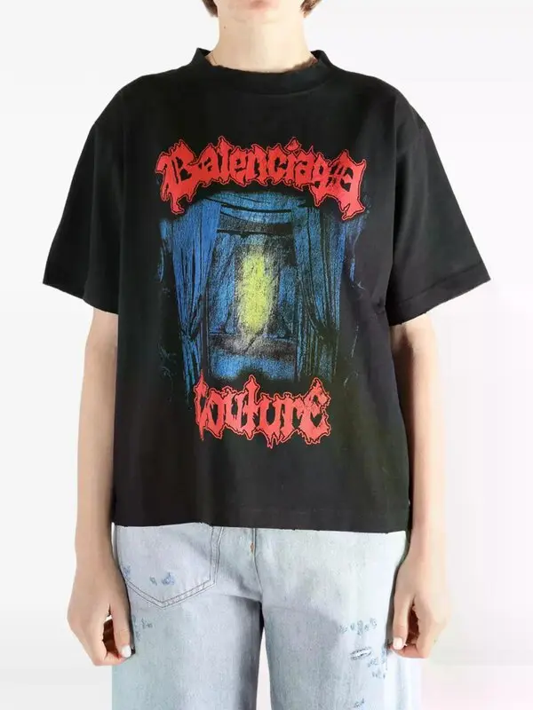 Balenciaga Graphic T-shirt - Black