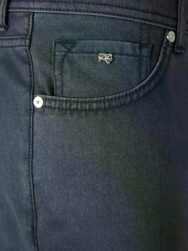 Marco Pescarolo Five-pocket Jeans With Logo Patch - Blue