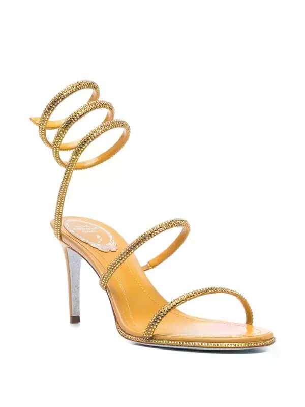 Rene Caovilla Cleo Embellished Sandals - Yellow