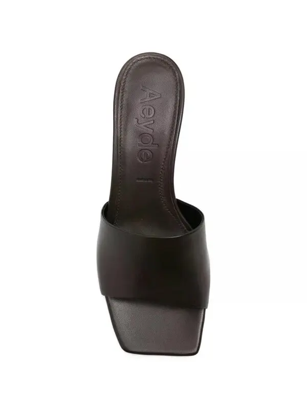 AeydĒ Jessie Square-toe Sandals - Brown
