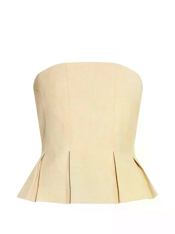 GESTUZ Peplum Strapless Top