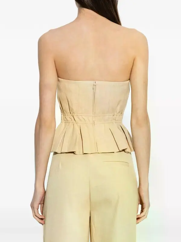 GESTUZ Peplum Strapless Top