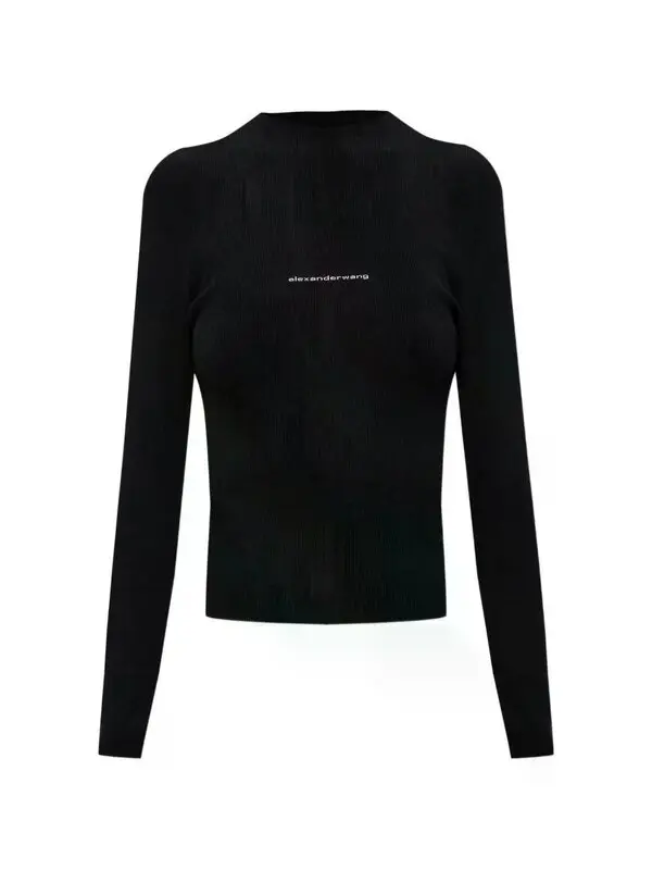 Alexander Wang Logo-print Ribbed Sweater