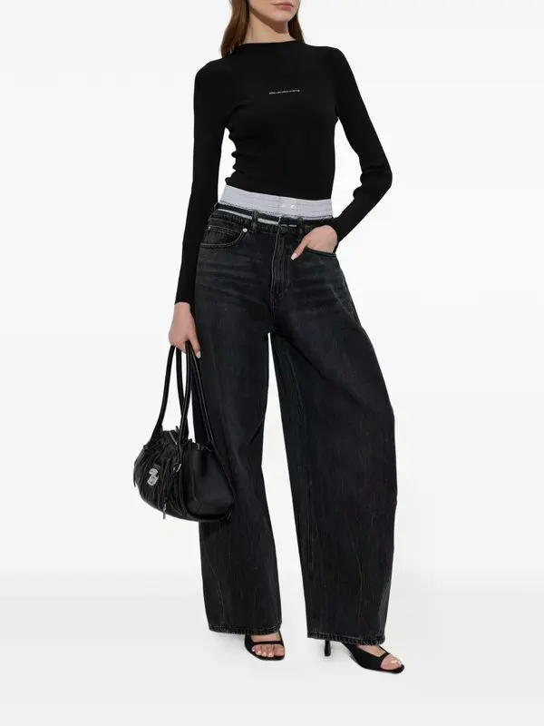 Alexander Wang Logo-print Ribbed Sweater