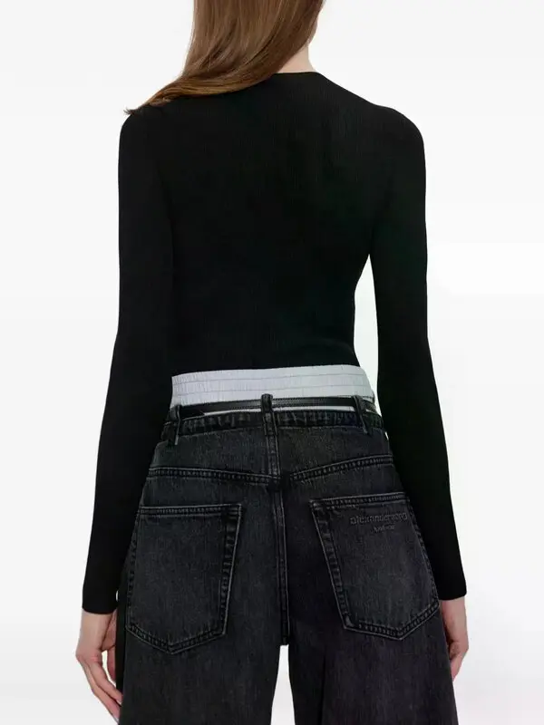 Alexander Wang Logo-print Ribbed Sweater