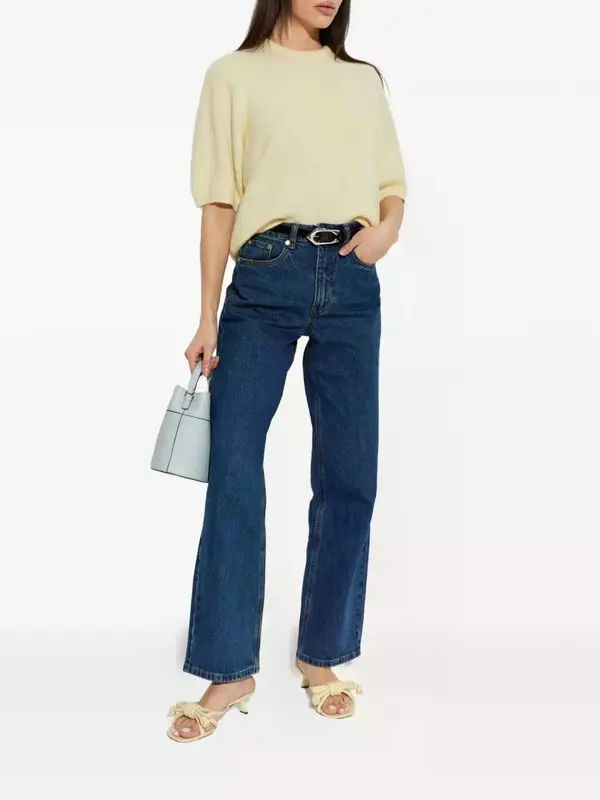 GESTUZ Alpha Short-sleeved Jumper - Neutrals
