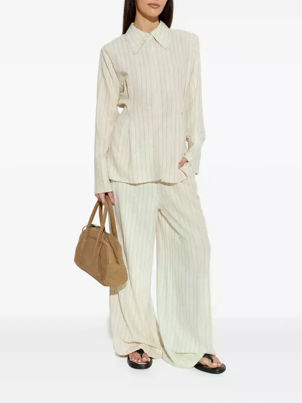GESTUZ Pinstripe Wide Leg Trousers
