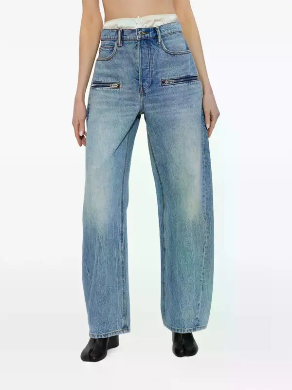 Alexander Wang Zip Cotton Jeans - Blue