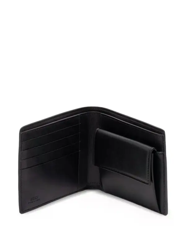 Fendi Logo Plaque Leather Wallet