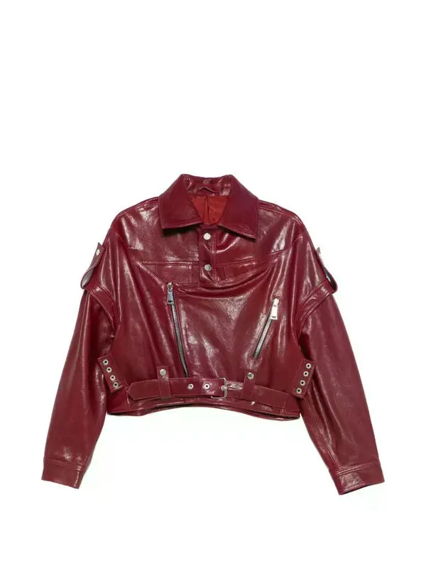 MANOKHI Oversized Belted Jacket - Red