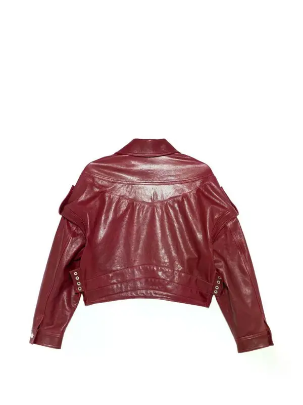 MANOKHI Oversized Belted Jacket - Red