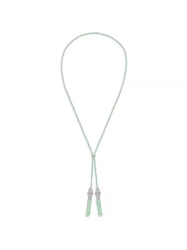 Shanghai Tang Infinite Knot Tasseled Necklace - Silver