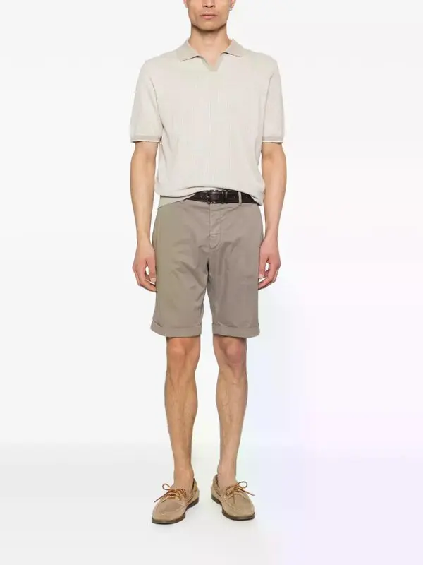 Corneliani V-neck Knitted Polo Shirt