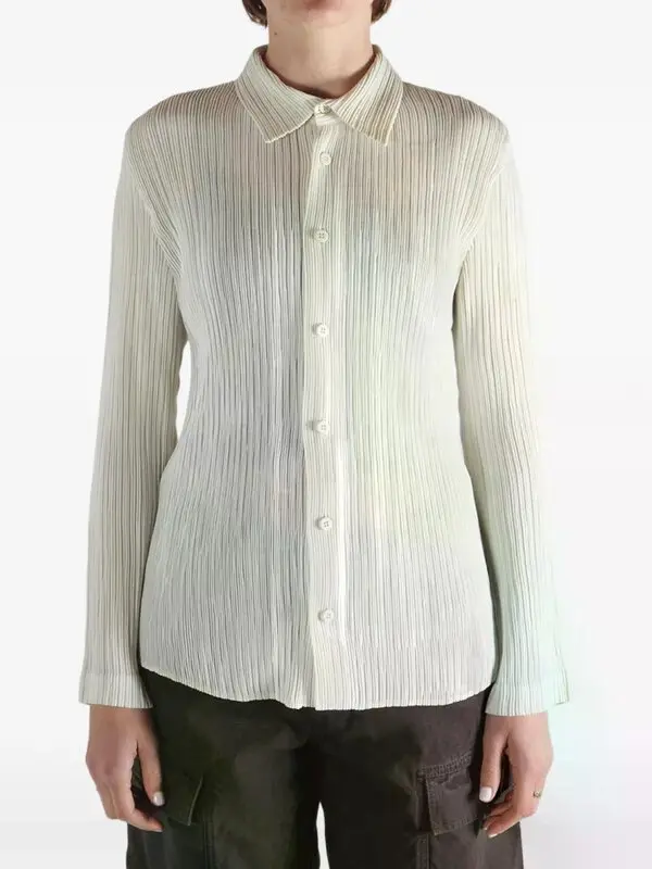 Issey Miyake Pleated Buttoned Shirt