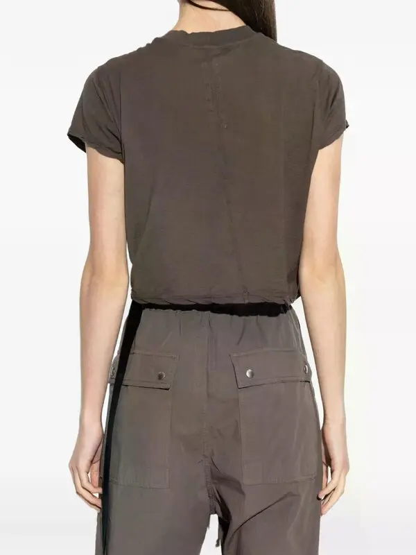 Rick Owens Cropped Small Level T-shirt - Brown