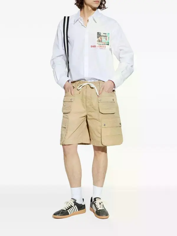 Dsquared2 Multi-pocket Drawstring Shorts - Neutrals
