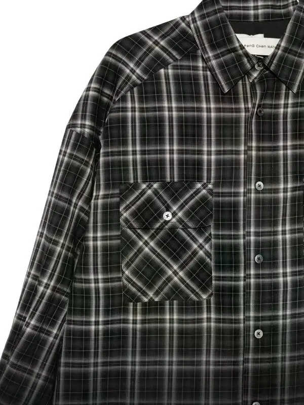 FENG CHEN WANG Checked Pocket Shirt
