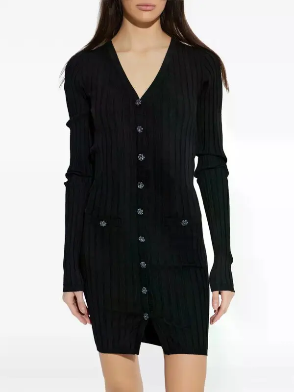 Dolce & Gabbana Buttoned V-neck Mini Dress