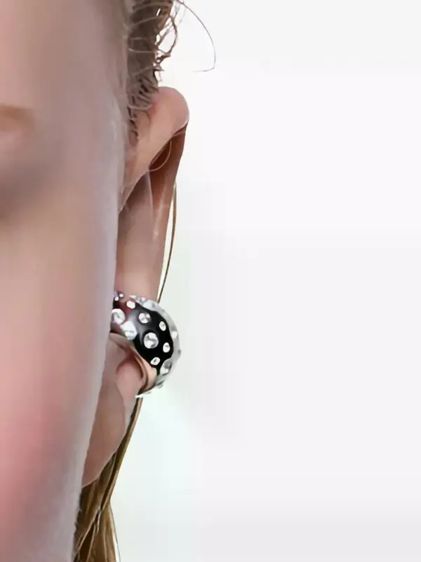 MARIA BLACK Tryvann Popcorn Ear Cuff - Silver