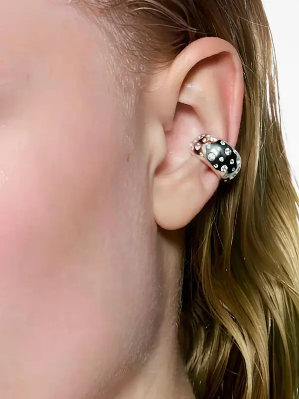 MARIA BLACK Tryvann Popcorn Ear Cuff - Silver