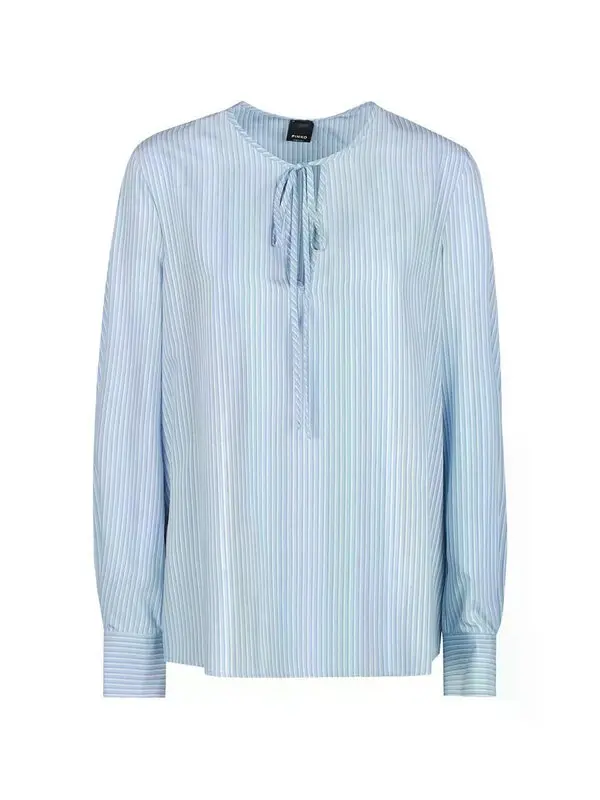 Pinko Pinco Striped Tie-detail Blouse