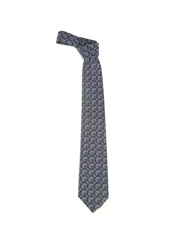 Etro Floral Print Neck Tie - Blue
