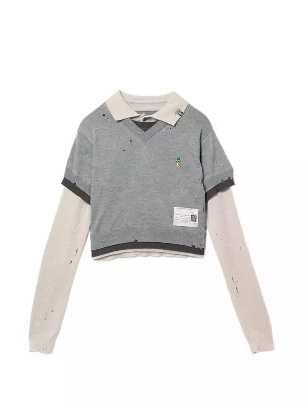 Mihara Yasuhiro Triple-layered Sweater - Grey