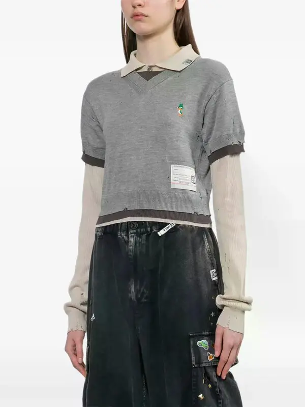 Mihara Yasuhiro Triple-layered Sweater - Grey