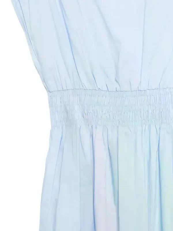 ROBERTO COLLINA Elasticated-waist Midi Dress - Blue