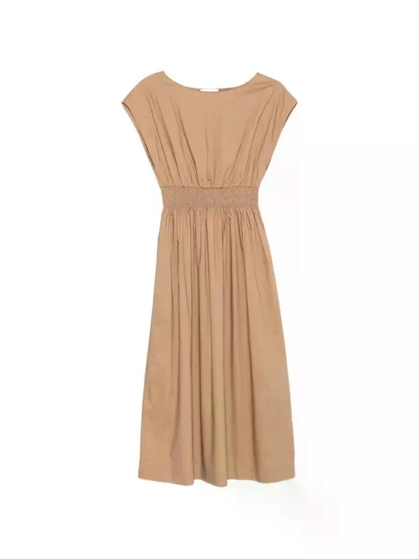 ROBERTO COLLINA Crew-neck Midi Dress - Neutrals