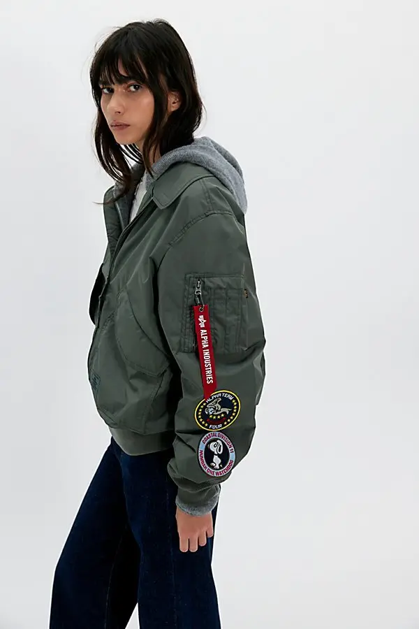 Alpha Industries Cwu 36/p Relaxed Patched Jacket - Field Grey