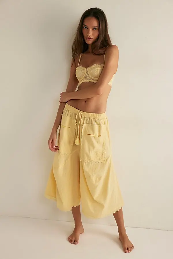 Free People Intimately Good Intentions Lounge Pants - Double Butter