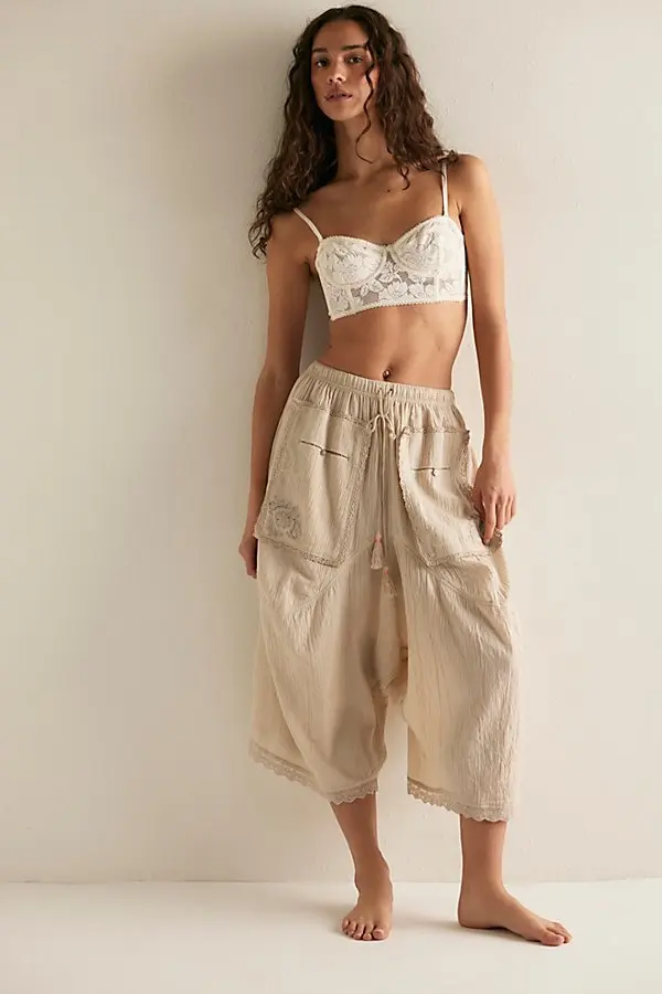Free People Good Intentions Lounge Pants - Morning Oat