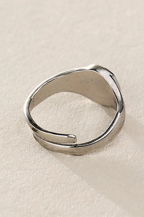 Free People Heart Eyes Toe Ring - Silver/turq
