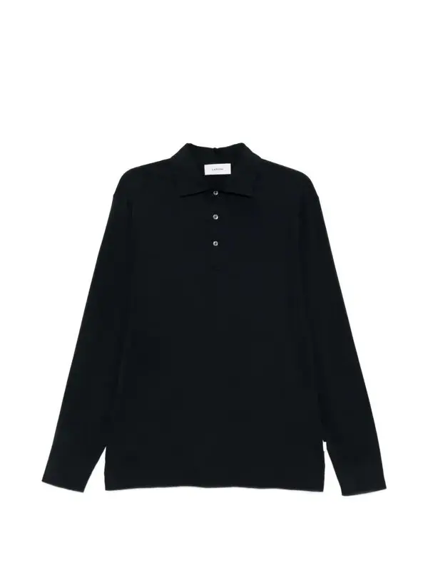 LARDINI Buttoned Polo Shirt - Blue