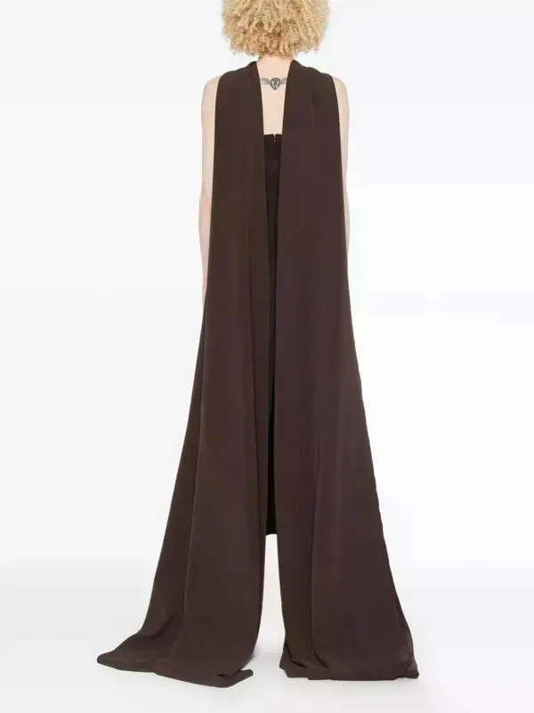 Solace London Martine Strapless Midi Dress - Brown