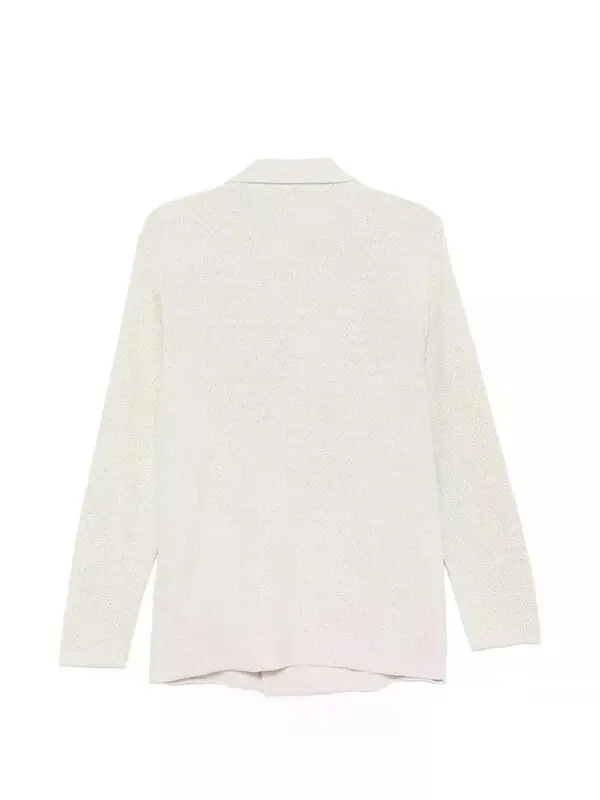 MANUEL RITZ Double-breasted Knit Blazer - Neutrals