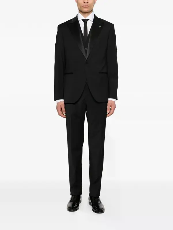 MANUEL RITZ Long-sleeve Buttoned Suit - Black