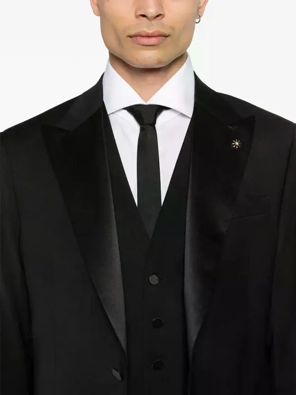 MANUEL RITZ Long-sleeve Buttoned Suit - Black