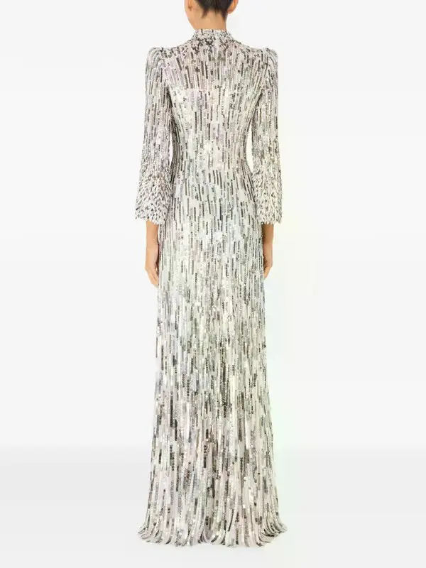 Jenny Packham Sequin Embellished Memphis Maxi Dress - White