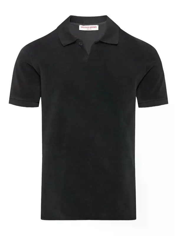 Orlebar Brown Towelling Polo Shirt - Black
